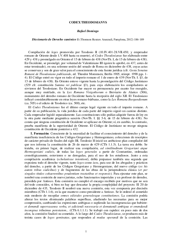 (PDF) Codex Theodosianus