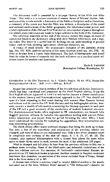 (PDF) Review of Soggin, Introduction to the Old Testament
