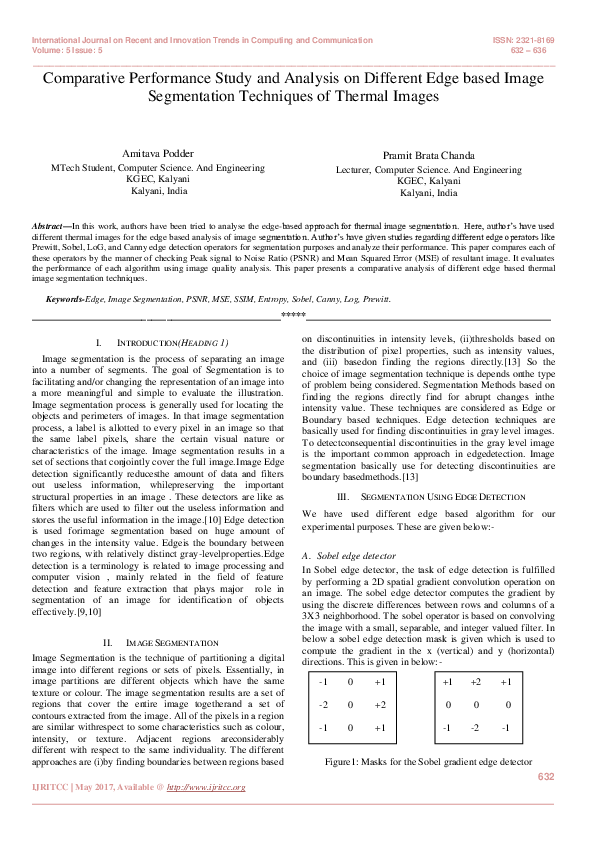(PDF) Comparative Performance Study and Analysis on Different Edge ...