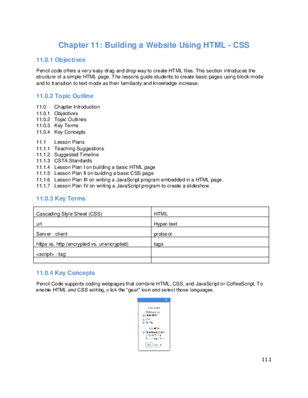 Pdf Chapter 11 Building A Website Using Html Css Sabrina Sainte