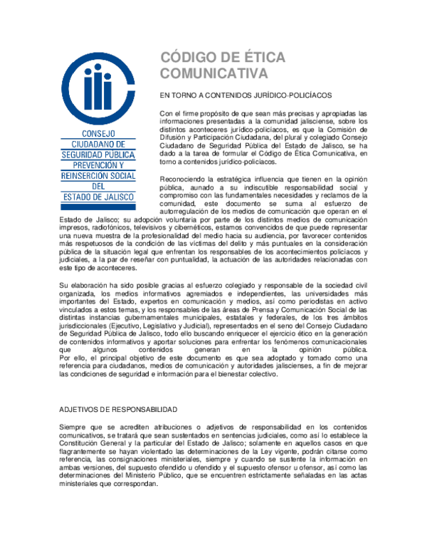 (PDF) CÓDIGO DE ÉTICA COMUNICATIVA