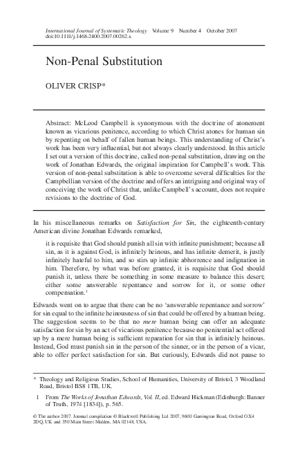 (PDF) Non-Penal Substitution