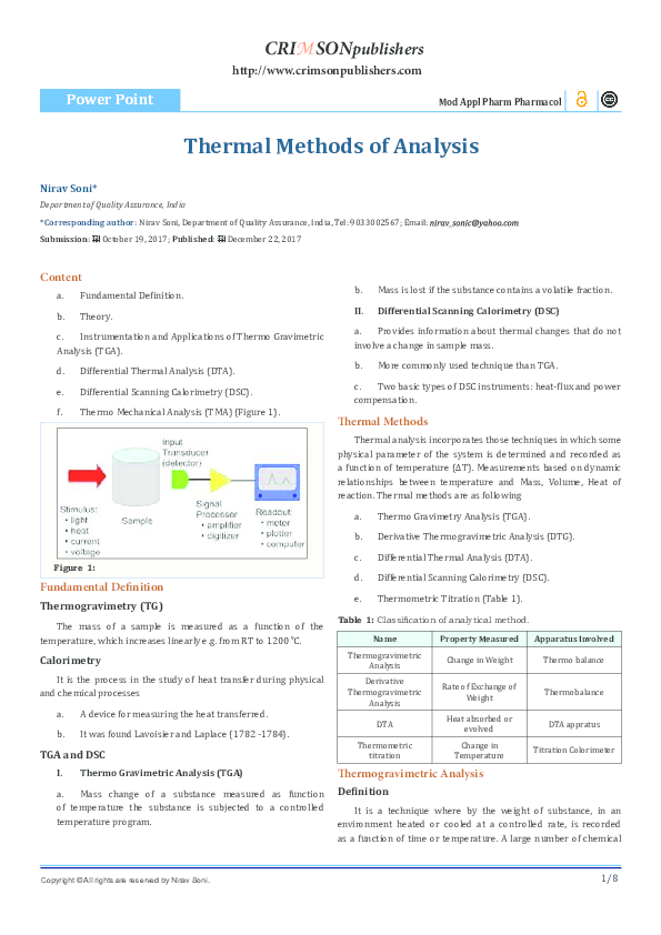 Pdf Thermal Methods Pdf