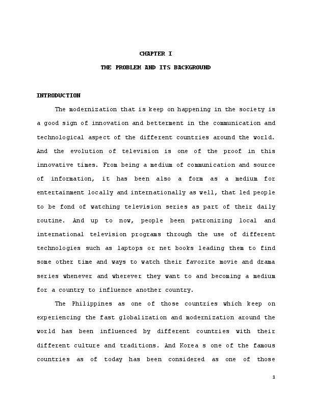 (DOC) CHAPTER I THE PROBLEM AND ITS BACKGROUND