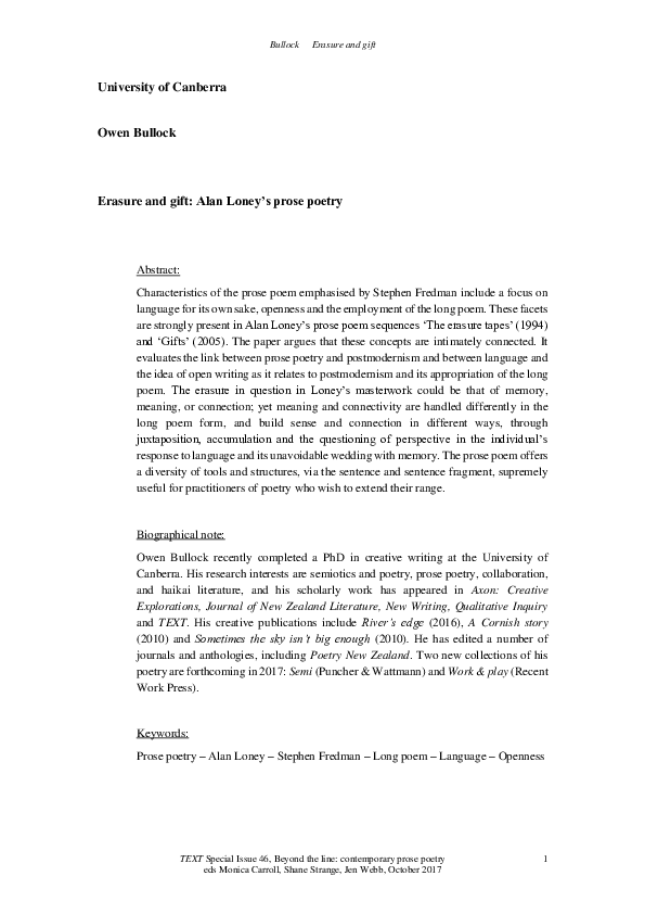 Prose Format Example