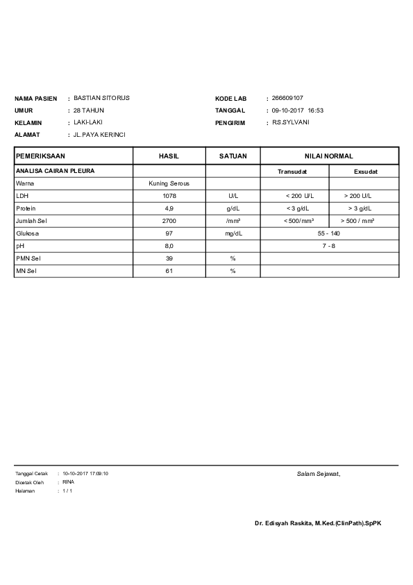 (PDF) PEMERIKSAAN HASIL SATUAN NILAI NORMAL | Lab silvani - Academia.edu