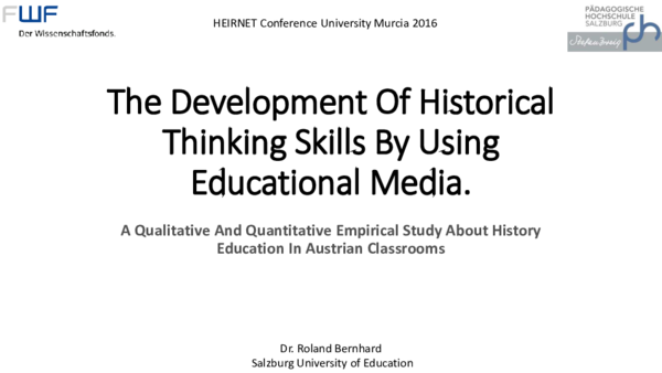 (PDF) Murcia (ESP) 07.09. 2016: The Development Of Historical Thinking ...