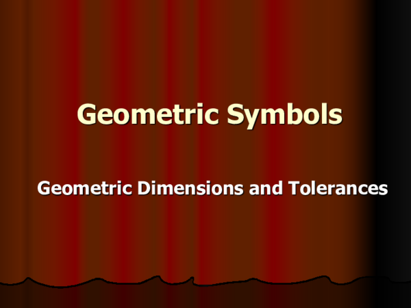 (PPT) Geometric Dimensions and Tolerances