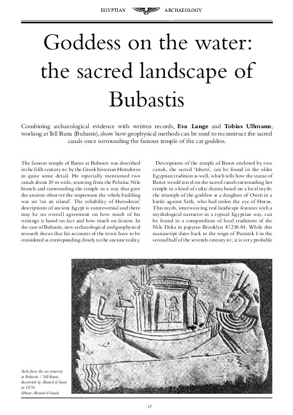 (PDF) Goddess on the water: the sacred landscape of Bubastis