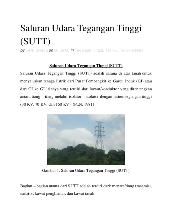 (DOC) Saluran Udara Tegangan Tinggi (SUTT