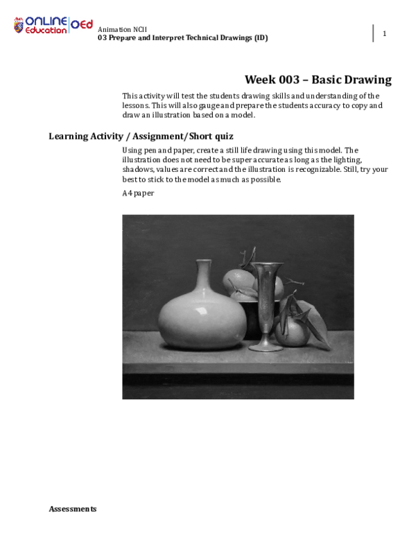 (DOC) Week 003 – Basic Drawing