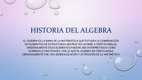 (PPT) Historia del algebra