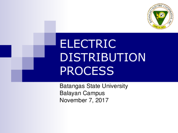 (PPT) Electric Distribution Process.ppt