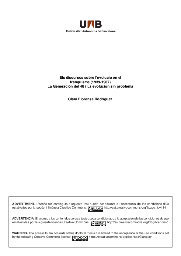 (PDF) PhD Thesis: Els discursos sobre l’evolució en el franquisme (1939 ...
