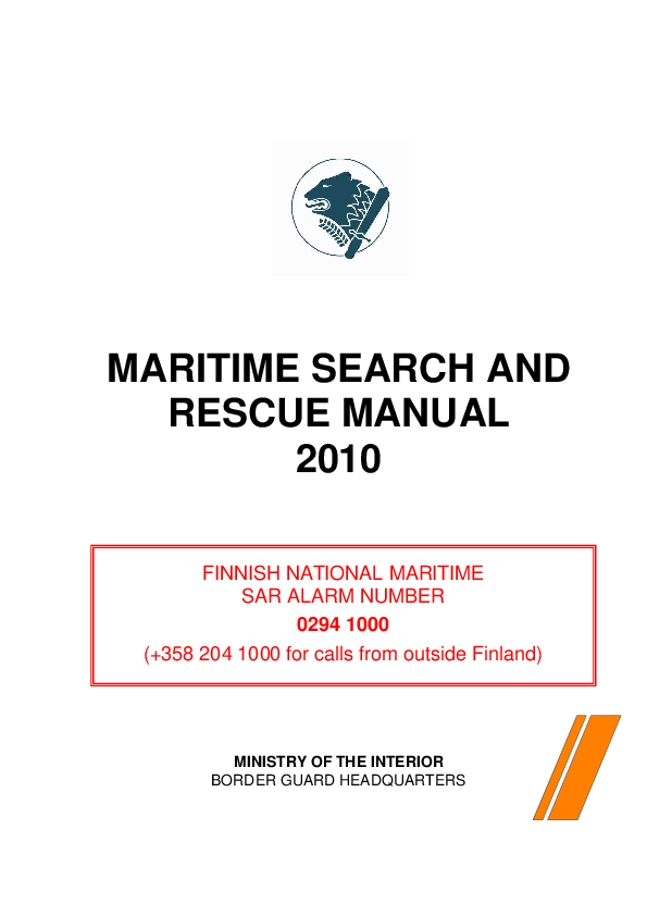 (PDF) MARITIME SEARCH AND RESCUE MANUAL 2010