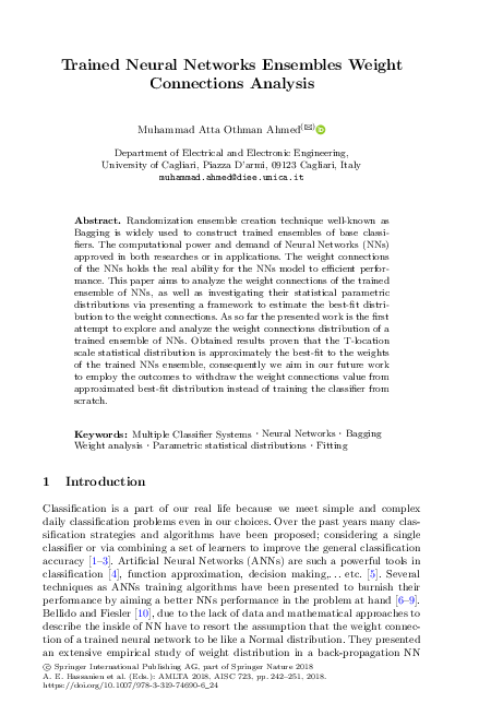 (PDF) Trained Neural Networks Ensembles Weight Connections Analysis | Muhammad A O Ahmed Khafagy ...