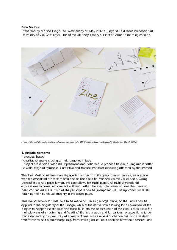 (PDF) Zine Method Beyond Text May 2017