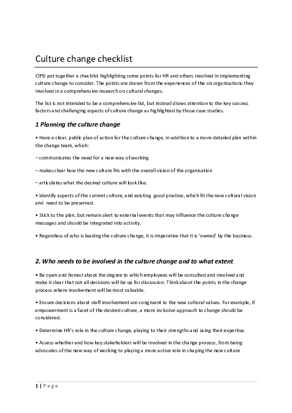 (DOC) Culture change checklist