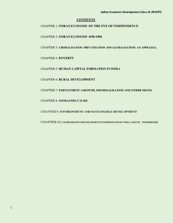 (PDF) Indian Economic Development-Class-XI (NCERT) CHAPTER 1-INDIAN ...