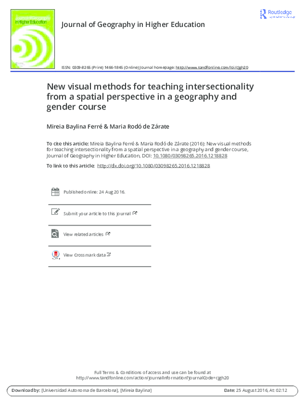 (PDF) New visual methods for teaching intersectionality from a spatial ...