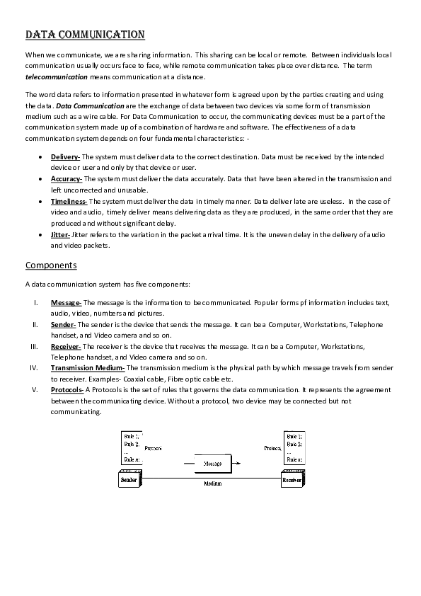 (DOC) DATA COMMUNICATION