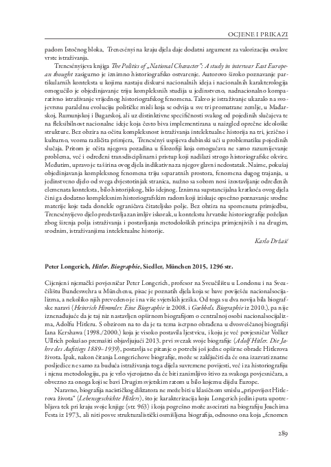 (PDF) Peter Longerich, Hitler. Biographie, Siedler, München 2015, 1296 str.