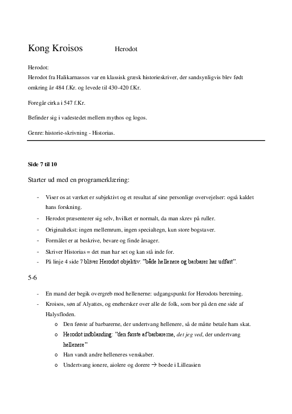 (DOC) Herodot - Kong Kroisos - noter | maja johannesen - Academia.edu