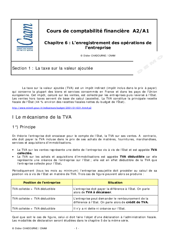(PDF) Cours Taxe Valeur Ajoutee