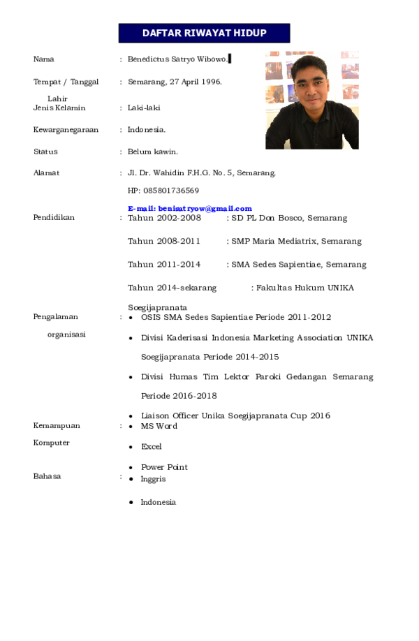 (DOC) CV Beni | Ariya Adi - Academia.edu