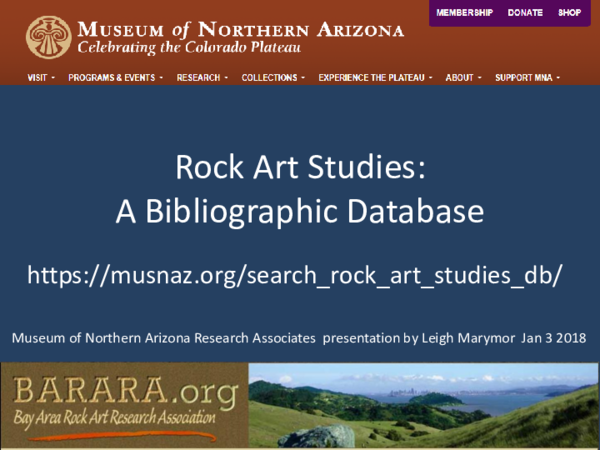 (PPT) Rock Art Studies Bibliographic Database at Museum of Northern Arizona