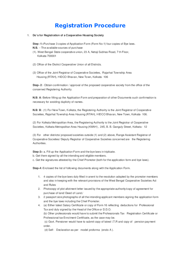 (PDF) Registration Procedure | Deputy Director of fisheries Kolkata ...