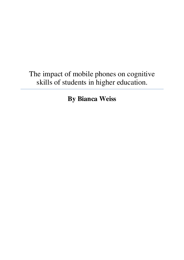 (DOC) The impact of mobile phones on cognitive skills of students in ...
