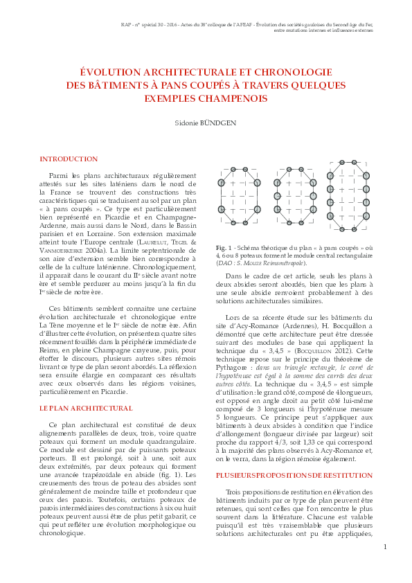 (PDF) ÉVOLUTION ARCHITECTURALE ET CHRONOLOGIE DES BÂTIMENTS À PANS ...