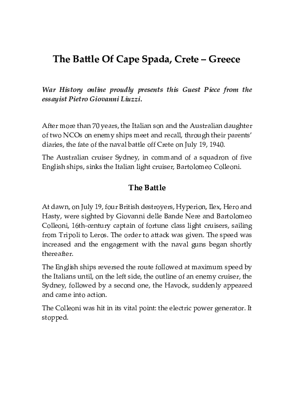 (DOC) The Battle Of Cape Spada, Crete – Greece