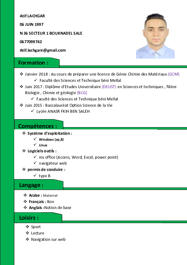 (PDF) Cv atif | atif lachgar - Academia.edu