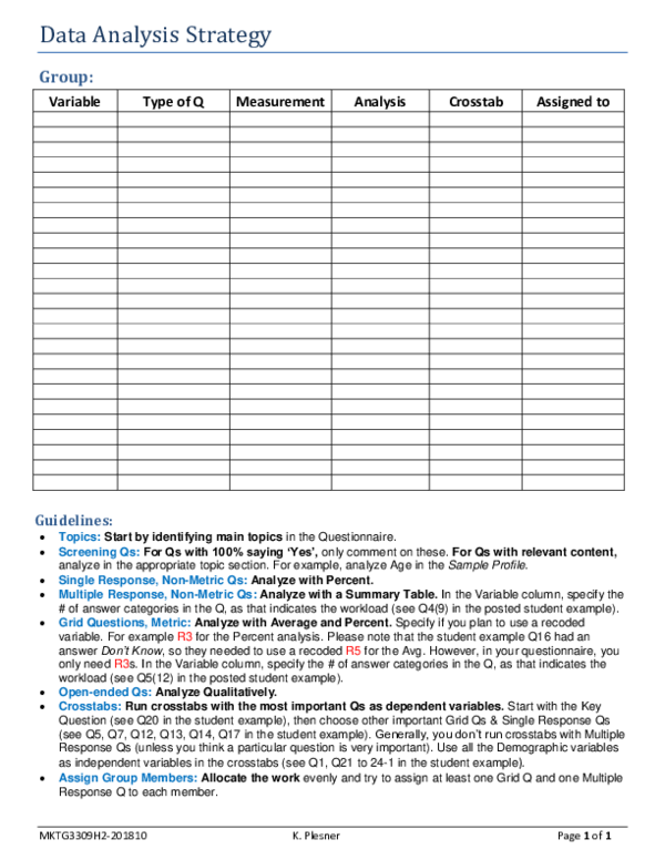 (DOC) H2-201810 Data Analysis Strategy TEMPLATE | Ta Ly - Academia.edu