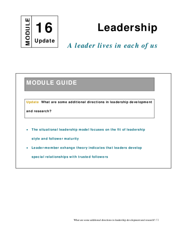 (PDF) Leadership A leader lives in each of us