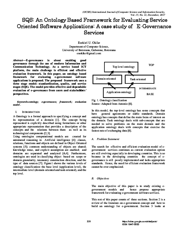 (PDF) SQS: An Ontology Based Framework for Evaluating Service Oriented Software Applications: A ...