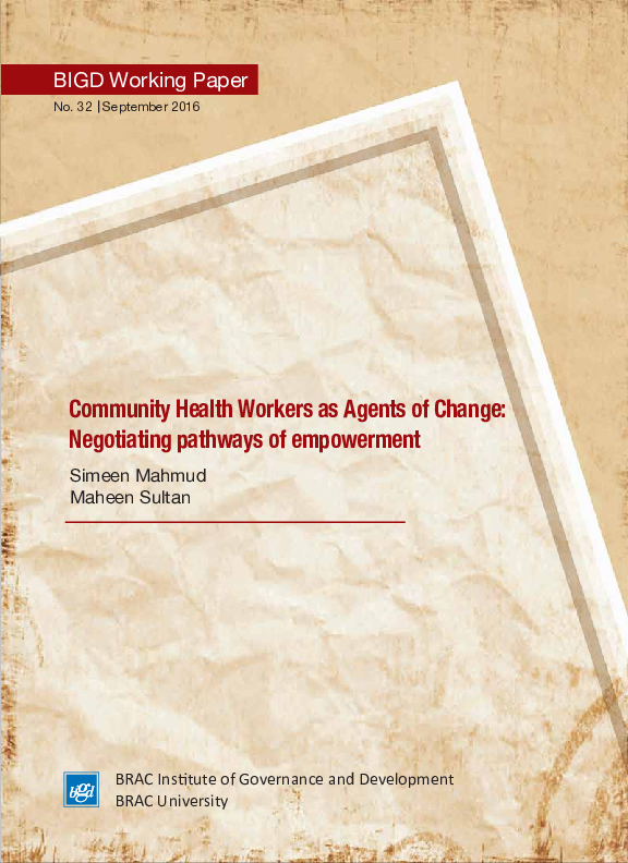 (PDF) Community Health Workers as Agents of Change: Negotiating ...
