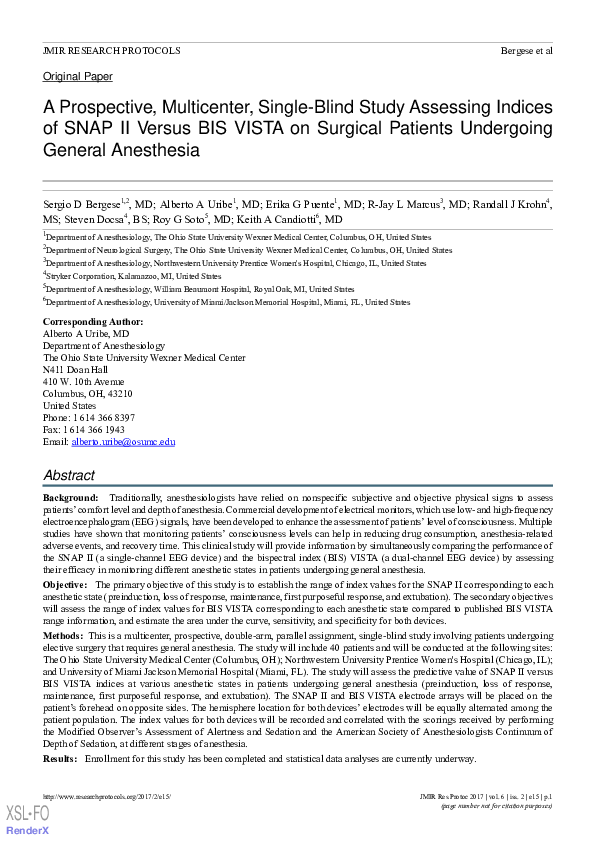(PDF) A Prospective, Multicenter, Single-Blind Study Assessing Indices ...
