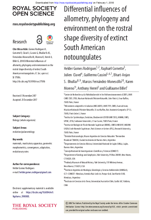 (PDF) Differential influences of allometry, phylogeny and environment ...