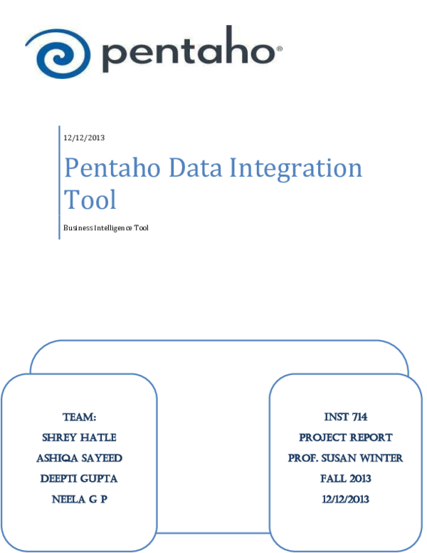 (PDF) Final Report Pentaho