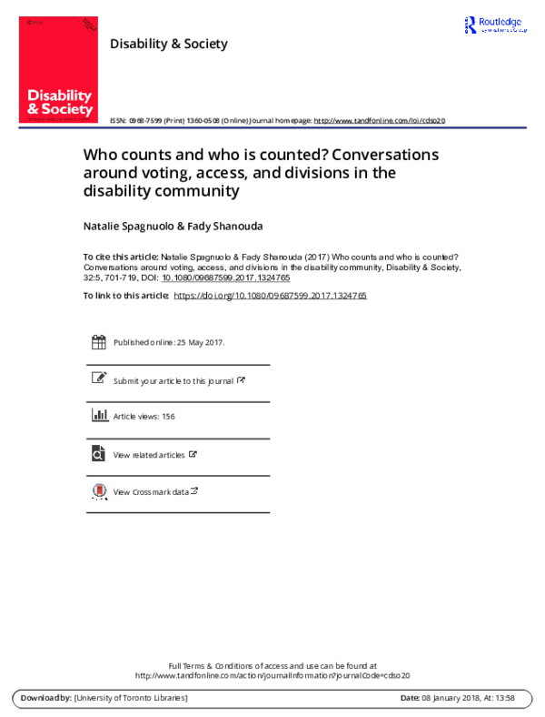 (PDF) Who counts and who is counted? Conversations around voting ...