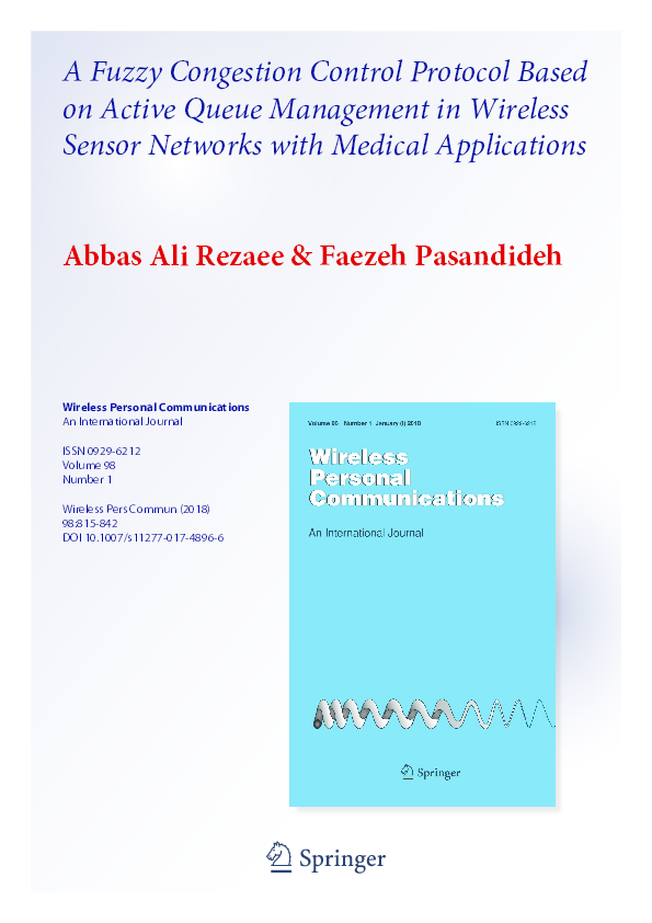 (PDF) Fuzzy AQM for Congestion in Sensor Networks