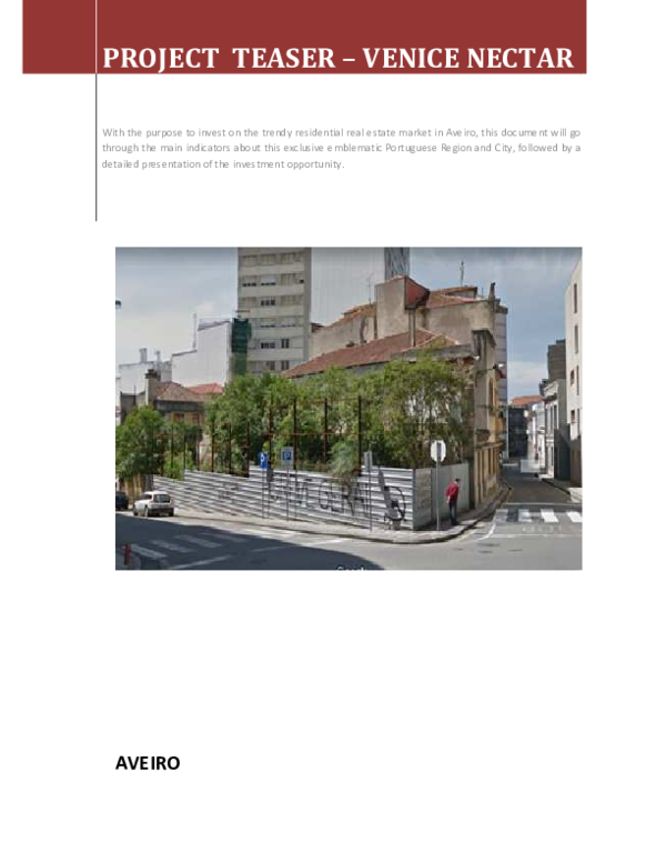 (PDF) PROJECT TEASER – VENICE NECTAR