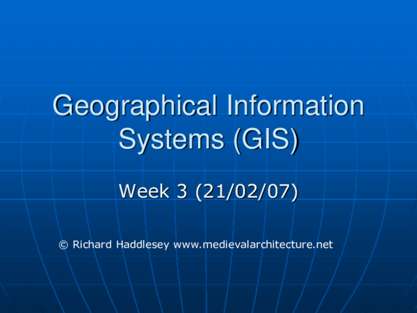 (PPT) Intro to GIS week