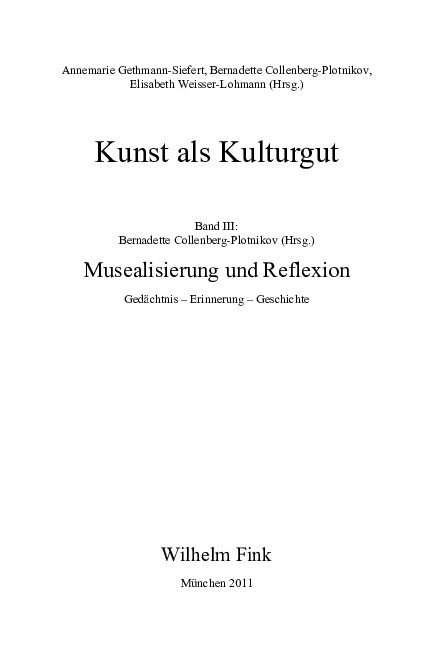 (PDF) Bernadette Collenberg-Plotnikov [2011]: Kunst zeigen – Kunst machen. Überlegungen zur ...