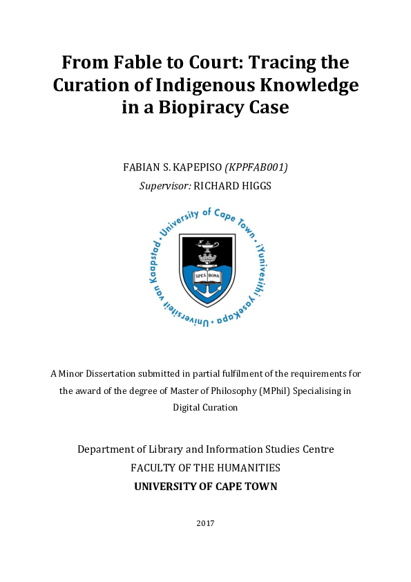 (DOC) From Fable to Court: Tracing the Curation of Indigenous Knowledge ...