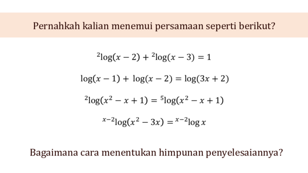 (PPT) Persamaan Logaritma