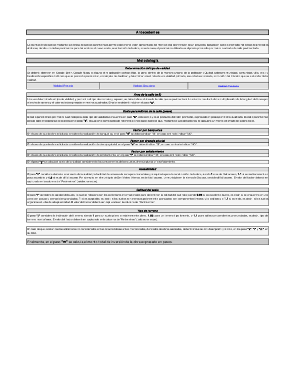 (PDF) Costos parametricos pavimentacion